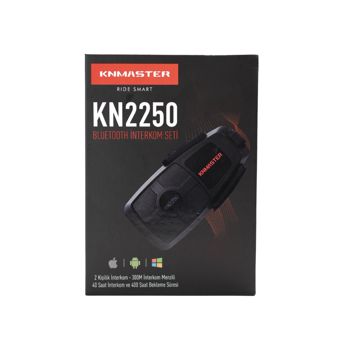 KNMaster KN2250 Bluetooth İnterkom Siyah | Kalyoncu Motor