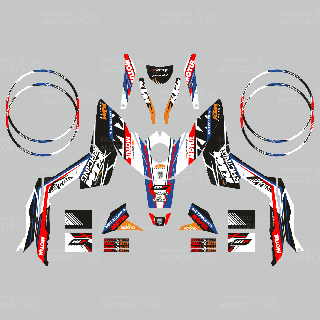 KTM Duke 390 Racing Design Sticker Set (2011-2016) | Kalyoncu Motor