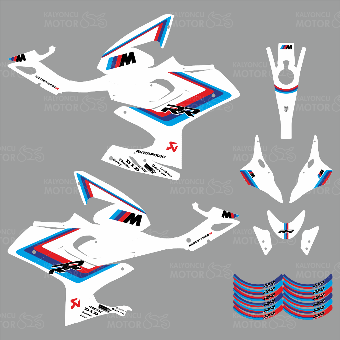 RKS SRK 125 R MPower Design Beyaz Sticker Set | Kalyoncu Motor