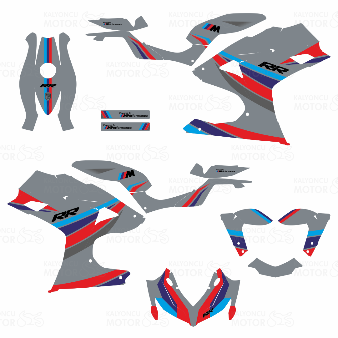 RKS R250 M Power Design Motosiklet Sticker Set Nardo Gri | Kalyoncu Motor